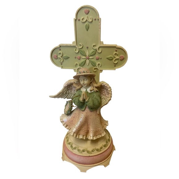 Sankyo | Accents | Betty Singer Musical Angel Praying W Blessing Sign ...